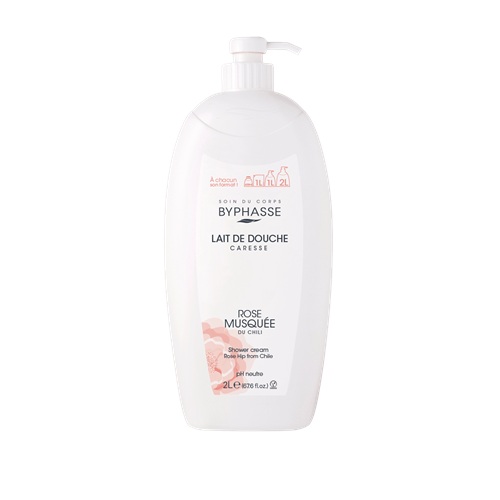 BYPHASSE shower milk caress rose hip 1 liter