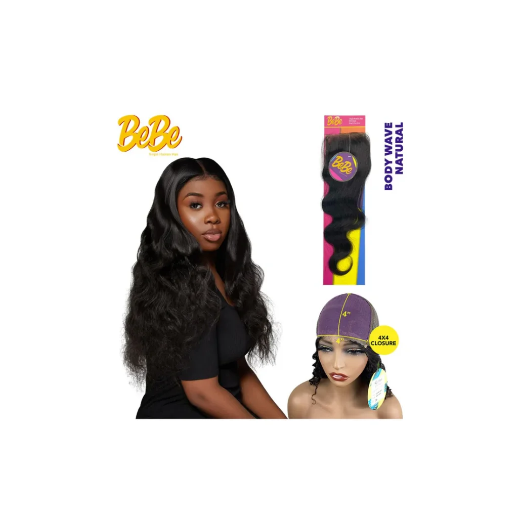 BeBe - Virgin Human Hair Body Wave Closure HD 4x4, 10 in | Polytronic
