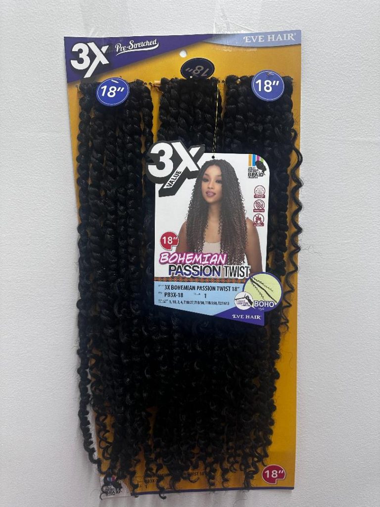 Eve Hair - 3X Bohemian Passion Twist 18 in, #1 | Polytronic