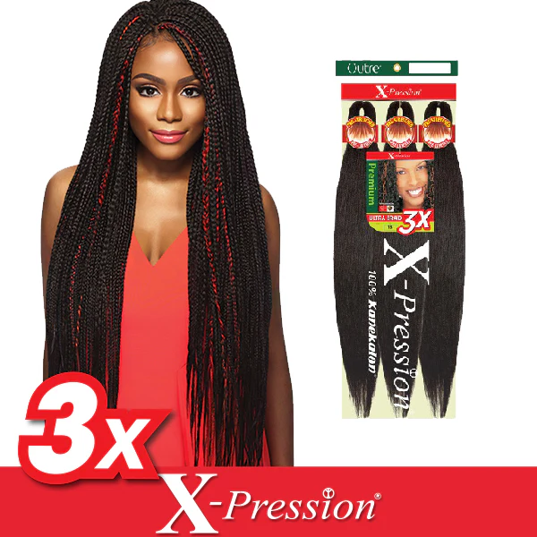 In addition - 3X Ultra Pre-Stretched X-Pression Braid, 32 in, #1B ...