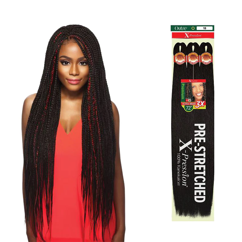 In addition - 3X Ultra Pre-Stretched X-Pression Braid, 72 in, #1B ...